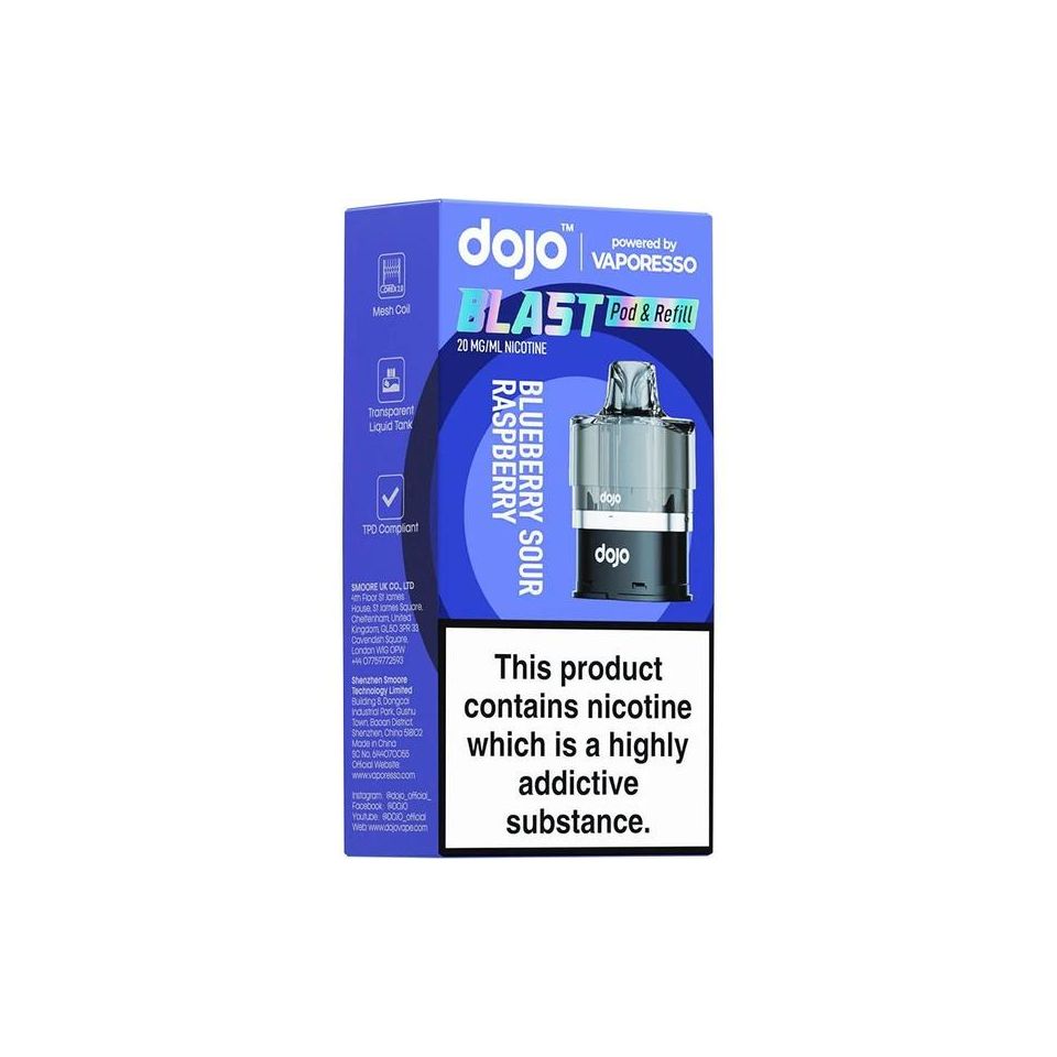 Blueberry Sour Raspberry Vaporesso Dojo Blast 6000 Prefilled Pod